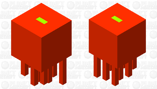 Flying Orange Fruit Minecraft Mob Skin