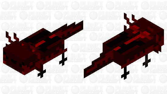 Demon axolotl Minecraft Mob Skin
