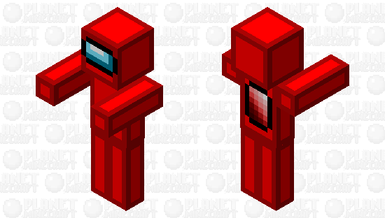 Red amogus - Zombie Minecraft Mob Skin