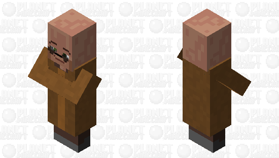 Villager remodel 2000 smiling with specs no nose Minecraft Mob Skin