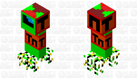 floating among-us creeper Minecraft Mob Skin