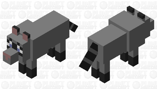 Sad Raccoon Minecraft Mob Skin