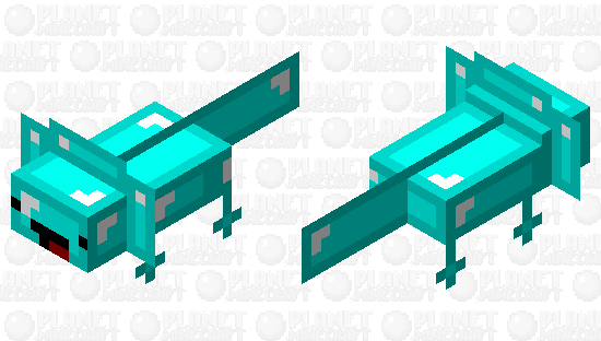 diamond axolotl Minecraft Mob Skin