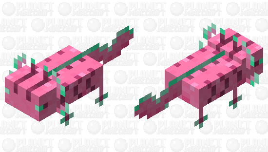 Alien Axolotl (Pink) Minecraft Mob Skin