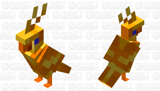 ʚ Golden Mobs Collection ɞ Golden Parrot Minecraft Mob Skin