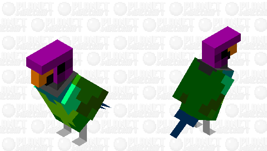 plum headed parakeet Minecraft Mob Skin