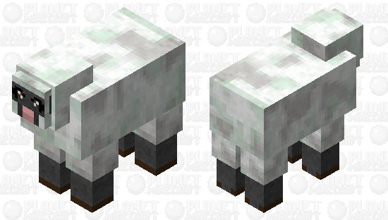 Cute Dirty Sheep Minecraft Mob Skin