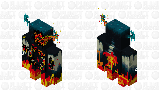 guardian on fire Minecraft Mob Skin