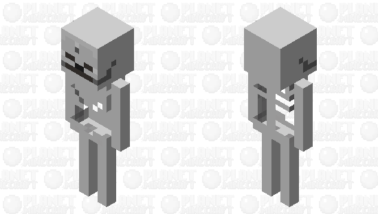 Gray Skeleton Minecraft Mob Skin