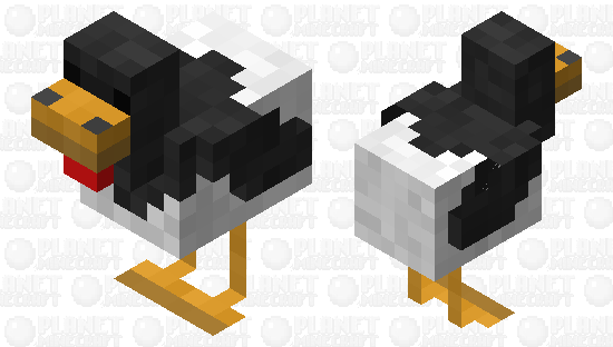 B&W Chicken Minecraft Mob Skin