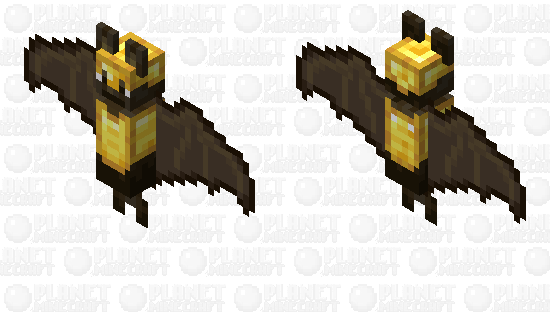Bat in a golden armor Minecraft Mob Skin