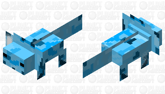 blue axolotl Minecraft Mob Skin
