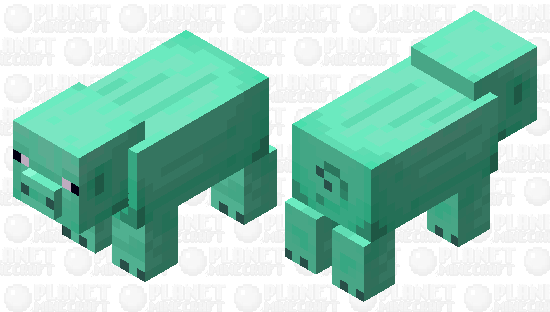 Cyan Pig Minecraft Mob Skin