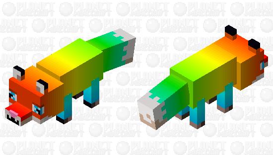 gradient fox Minecraft Mob Skin