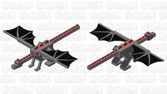 Gray Dragon Minecraft Mob Skin