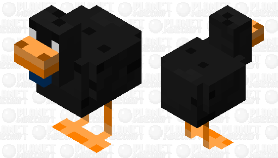 wierd black- blue chiken Minecraft Mob Skin