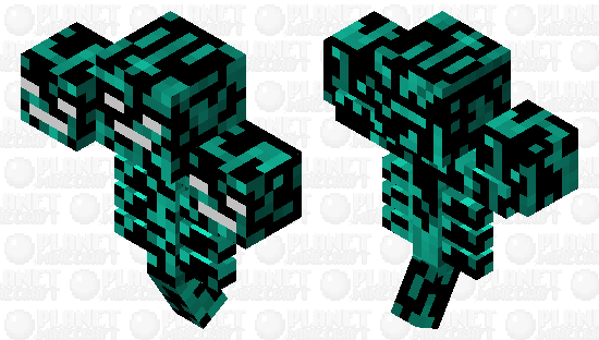 textured black and blue wither Minecraft Mob Skin