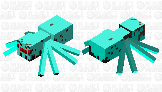 Diamondificated Spider Minecraft Mob Skin
