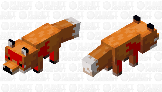 Distorted Fox Minecraft Mob Skin