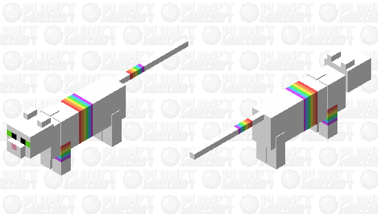 Rainbow cat Minecraft Mob Skin