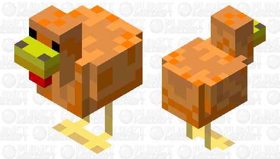 orange chicken Minecraft Mob Skin