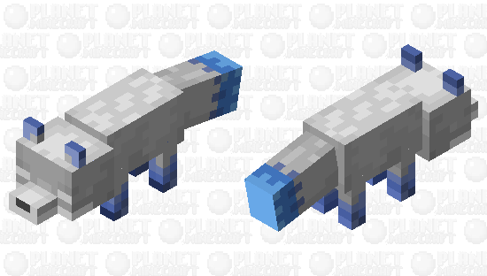 snow blue fox Minecraft Mob Skin