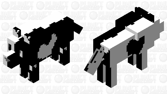 black and white wolf Minecraft Mob Skin