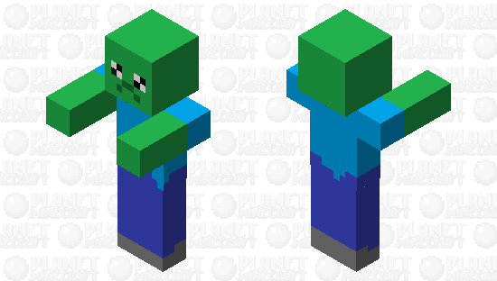 Cute Zombie Minecraft Mob Skin