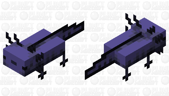 Black Axolotl Minecraft Mob Skin