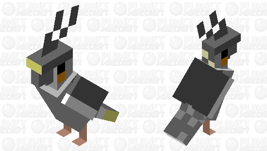 Cockatiel but its based off of my cockatiel Minecraft Mob Skin