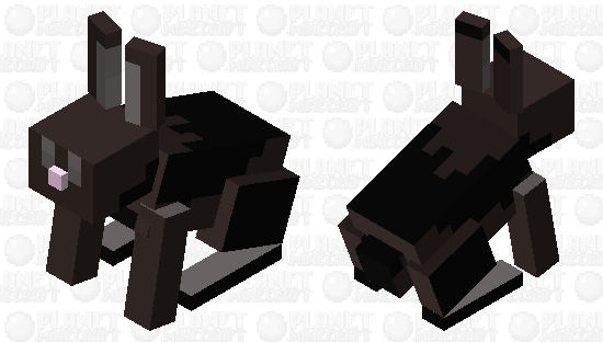 LEGO black rabbit Minecraft Mob Skin
