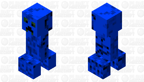 Blue creeper Minecraft Mob Skin