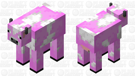 pink cow Minecraft Mob Skin