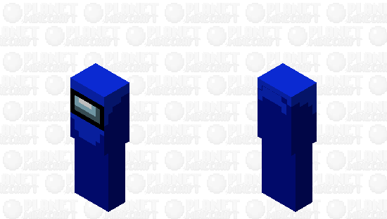 Simple Amongus Villager (BLUE) Minecraft Mob Skin