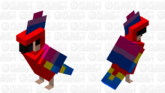 the bird wearing a bisexual cape Minecraft Mob Skin