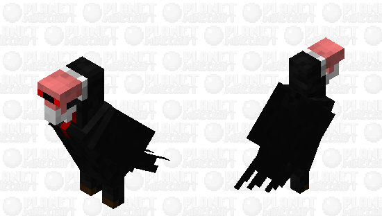 Scary Creepy Pasta Vulture(parrot) Minecraft Mob Skin