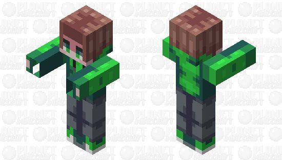Green gamer zombie :) Minecraft Mob Skin
