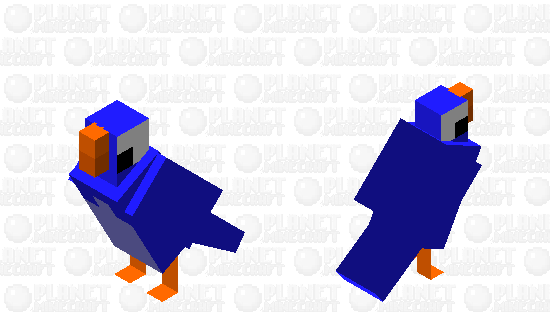 Dark blue bird Minecraft Mob Skin