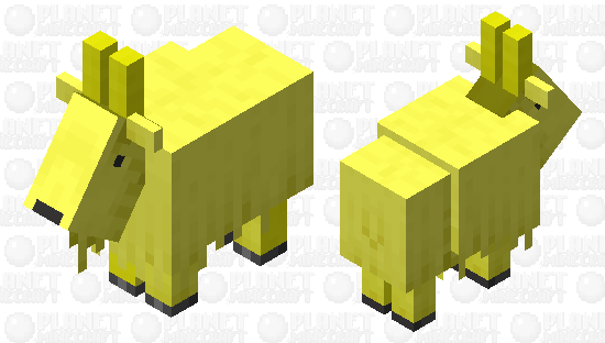 Gold Goat Minecraft Mob Skin