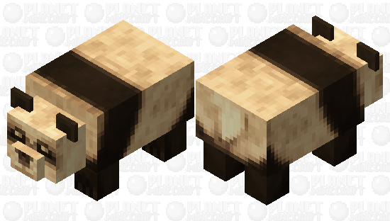 Halloween Worried Panda Minecraft Mob Skin