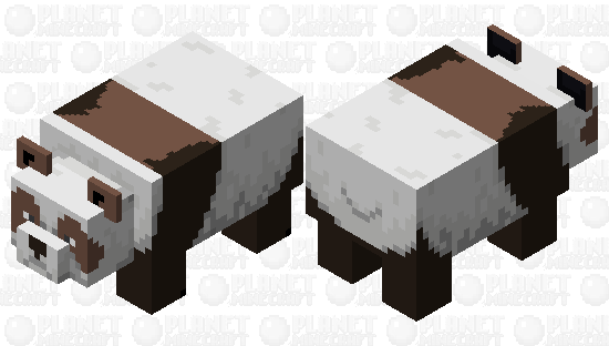 The rare brown panda Minecraft Mob Skin