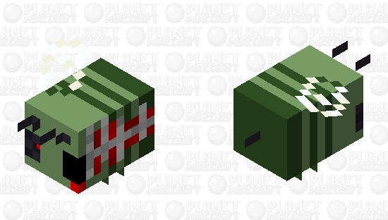 Zombified Bee (Angry) Minecraft Mob Skin