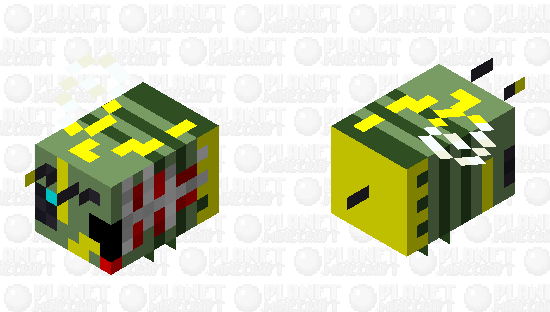 Zombified Bee (Pollinated) Minecraft Mob Skin