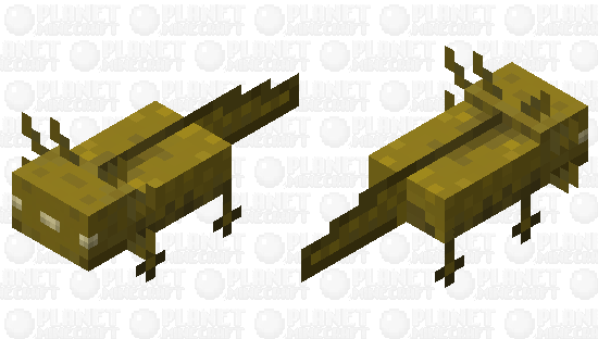 golden axolotl Minecraft Mob Skin