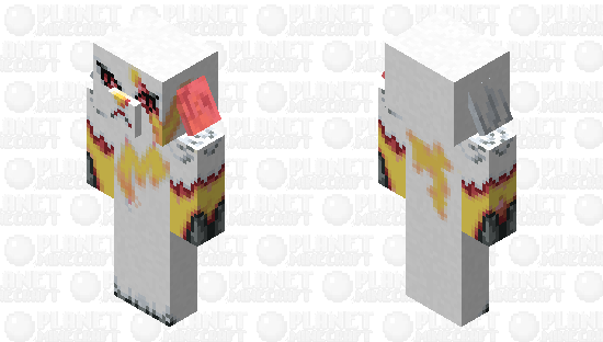 Golden Zangoose Pokemon as regular (gold) Piglin Minecraft Mob Skin