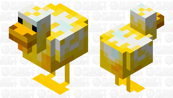 Half-Gold Chicken Minecraft Mob Skin