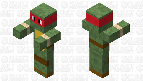 Raphael Zombie TMNT Minecraft Mob Skin