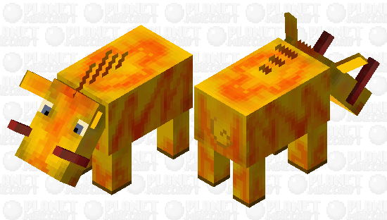 Vivid Hoglin Minecraft Mob Skin