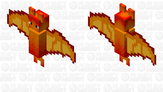 Fire Nether Bat Minecraft Mob Skin
