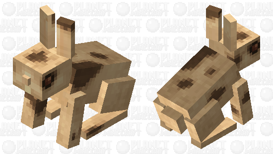 Halloween White Splotched Rabbit Minecraft Mob Skin